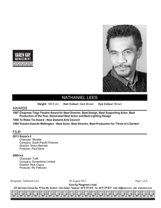 Biography for Nathaniel Lees | PDF