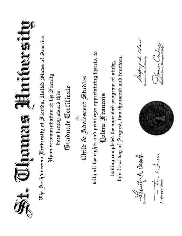Post-Graduate Certification 1 Post-Graduate Certification 1