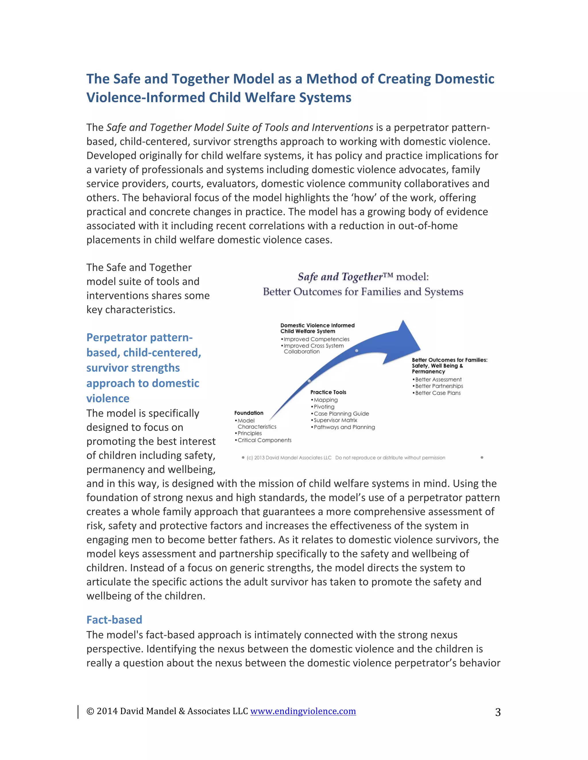 Safe and Together Model Overview and Evidence Briefing October 2014 | PDF