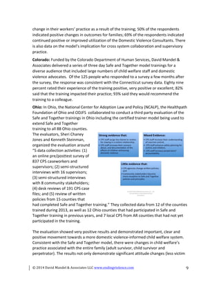 Safe and Together Model Overview and Evidence Briefing October 2014 ...