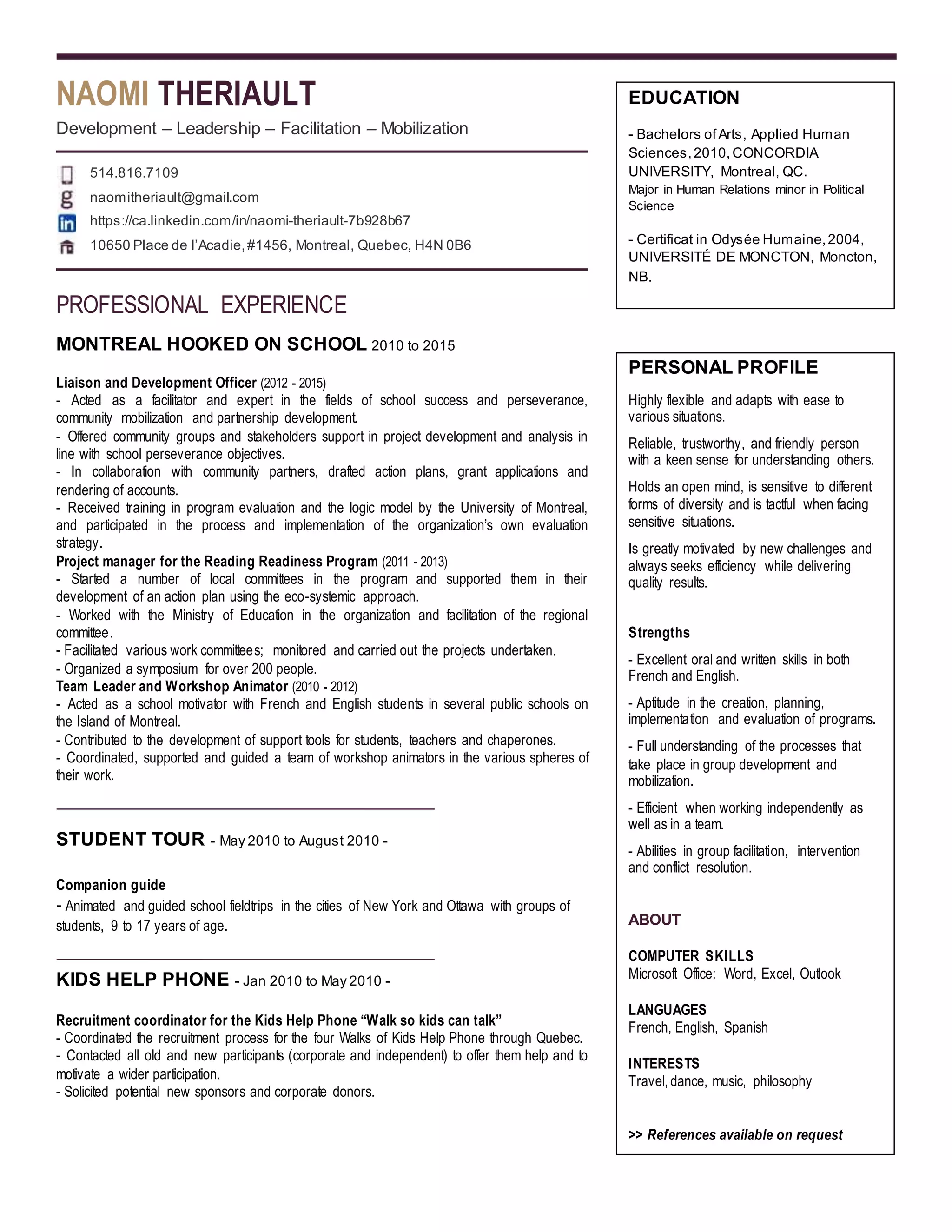 CV Naomi Theriault ENG | DOCX