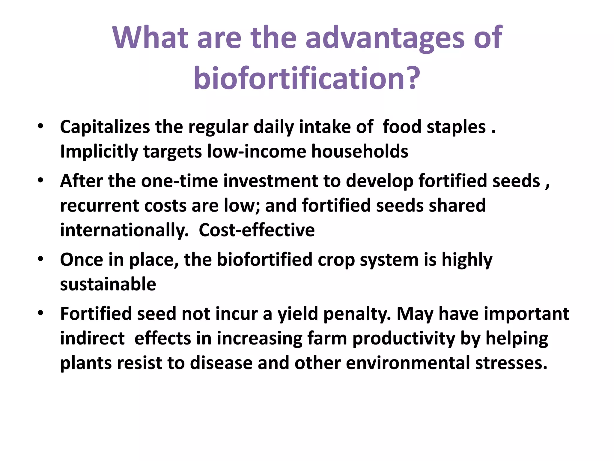 Biofortified Crops PPT IRRI | PPTX