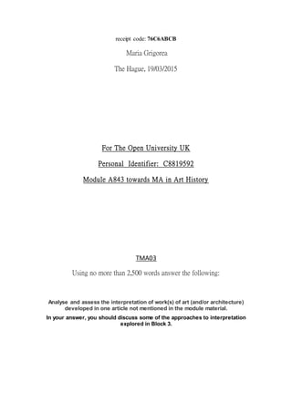 TMA03, Maria Grigorea, | PDF
