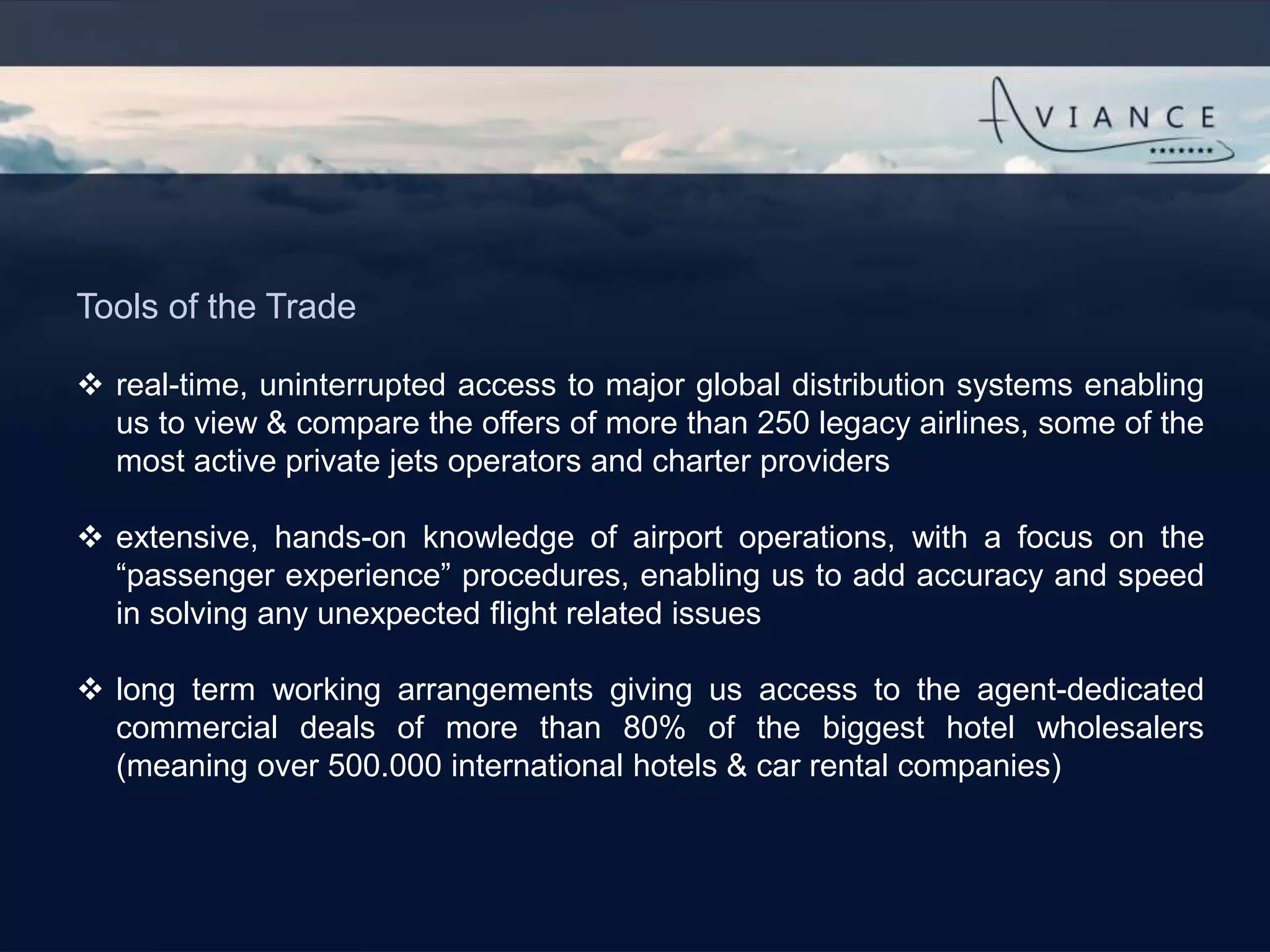 AVIANCE 2016 - prezentare noua | PPTX | Business Travel | Travel Type