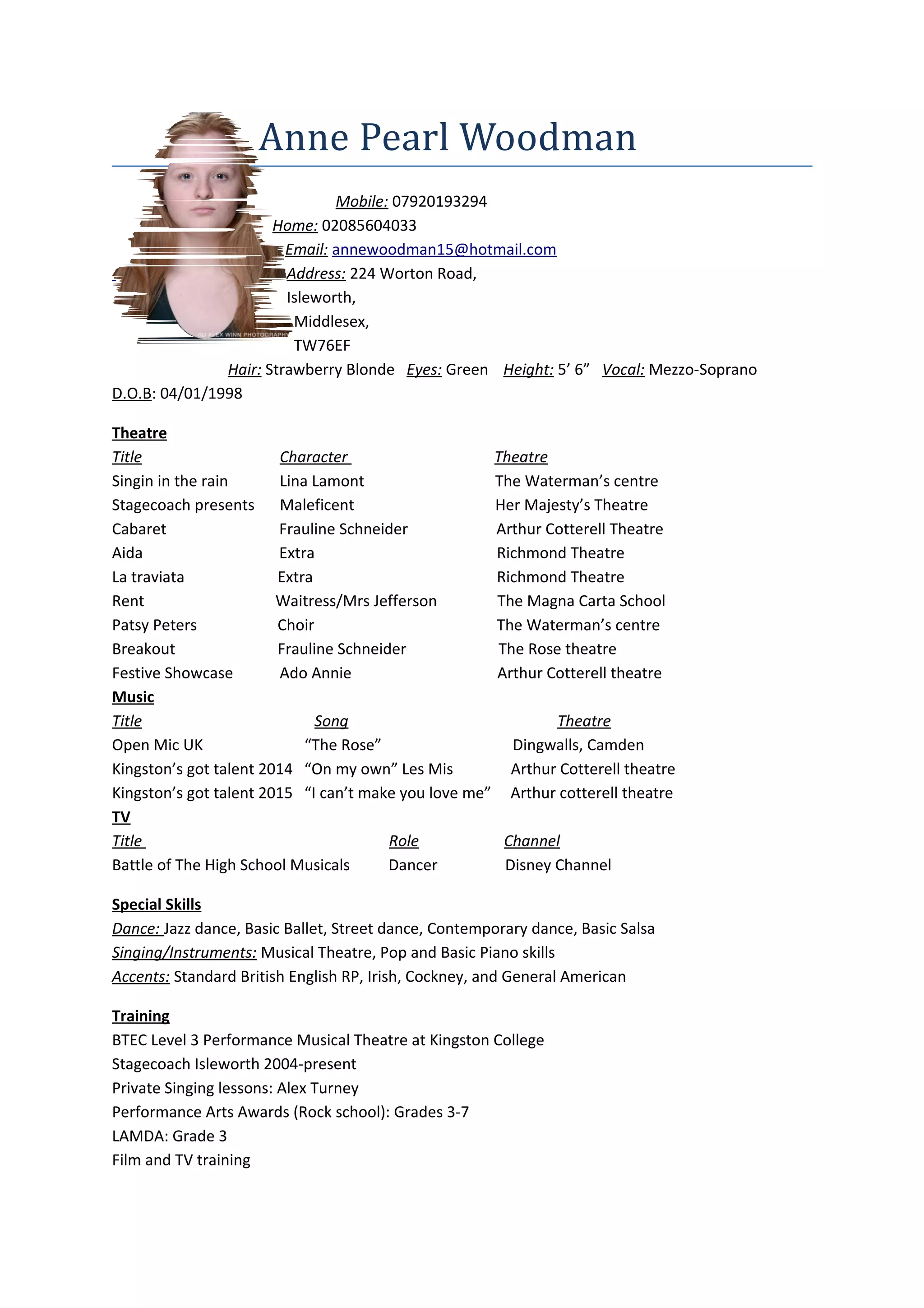 Anne Pearl Woodman | ODT