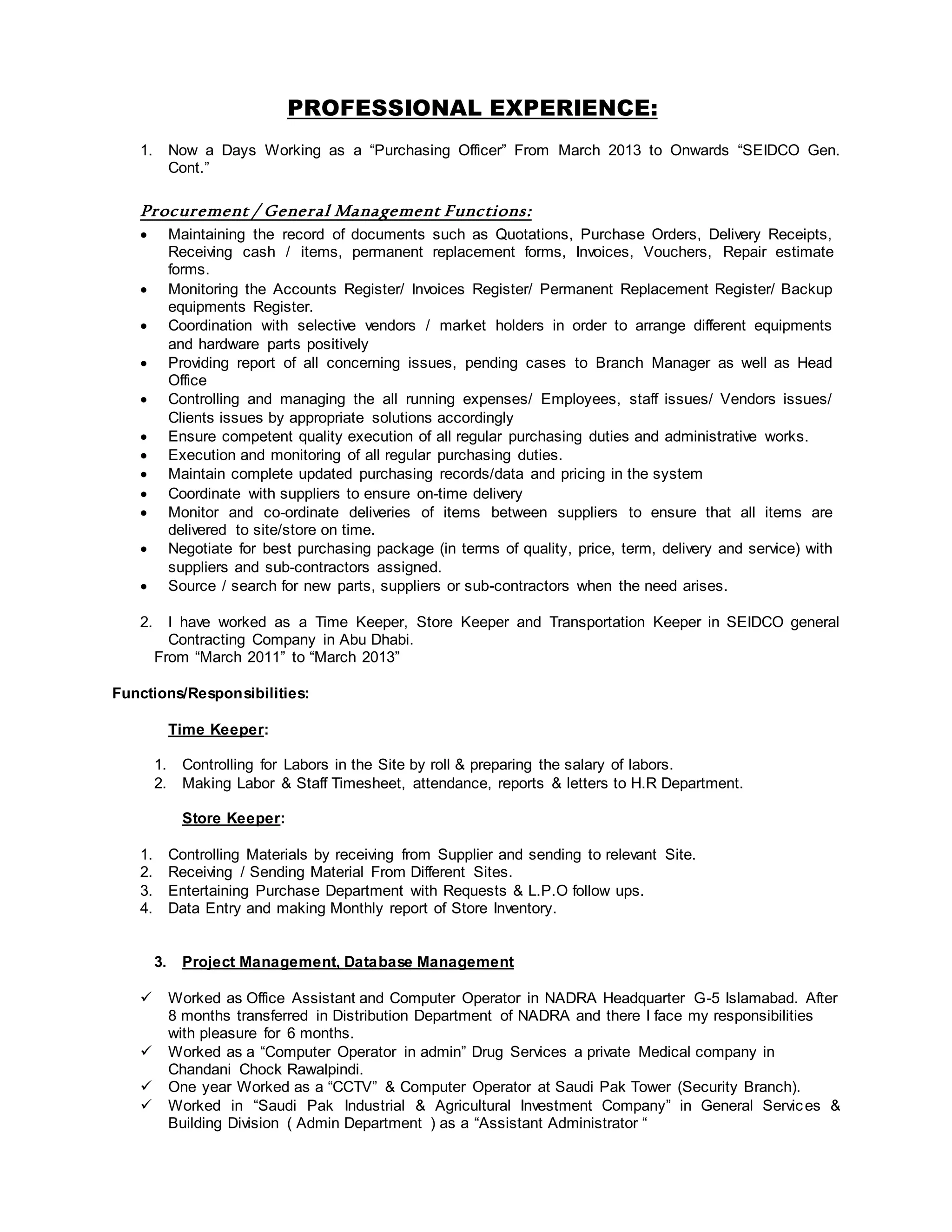 Resume - Ali Shahzad | DOCX