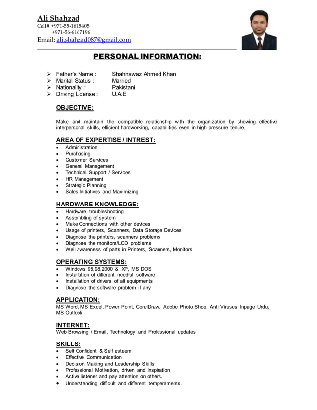 Resume - Ali Shahzad | PDF