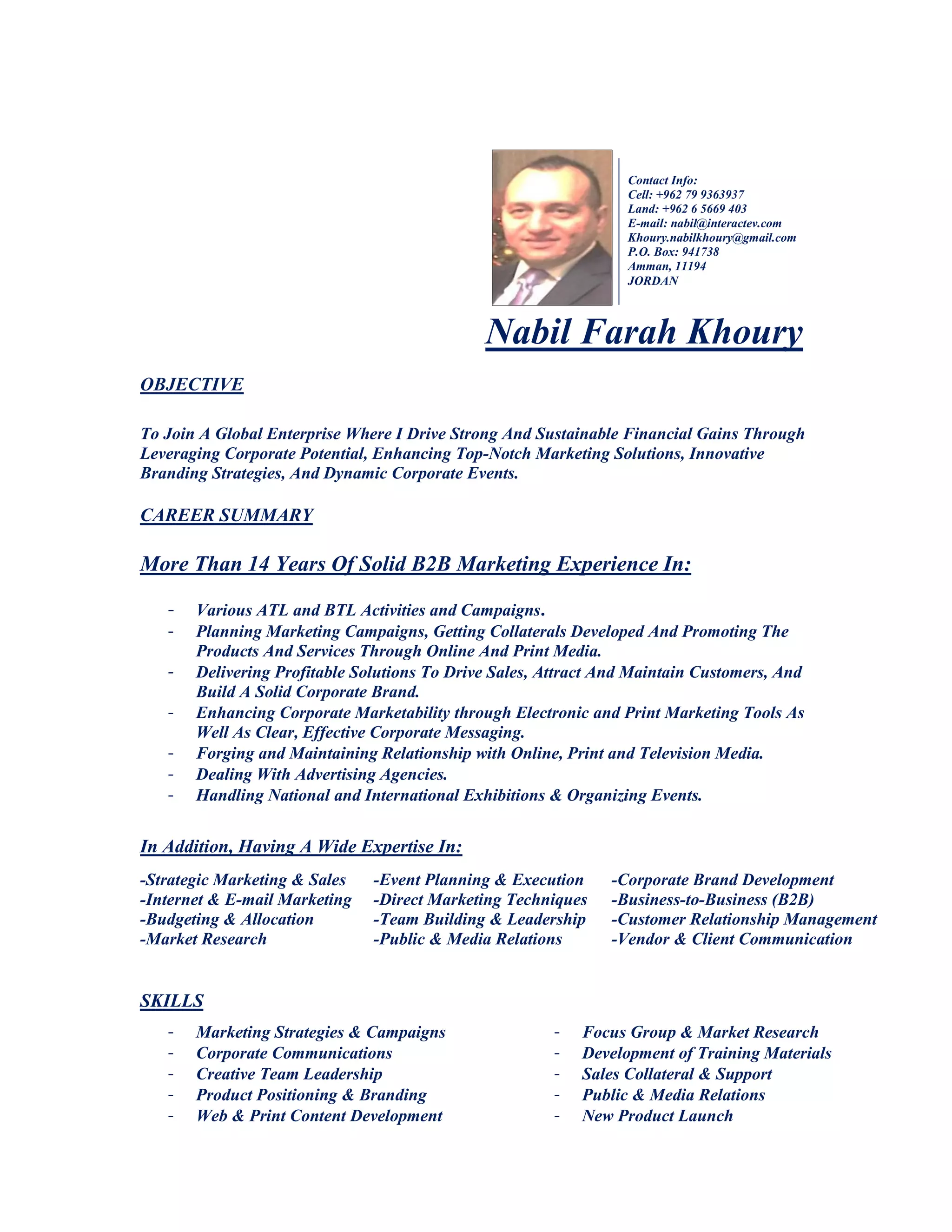 nabil khoury cv-final2 | PDF