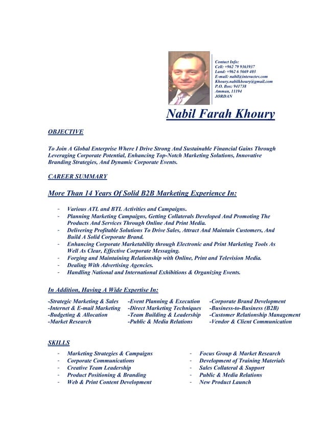 nabil khoury cv-final2 | PDF