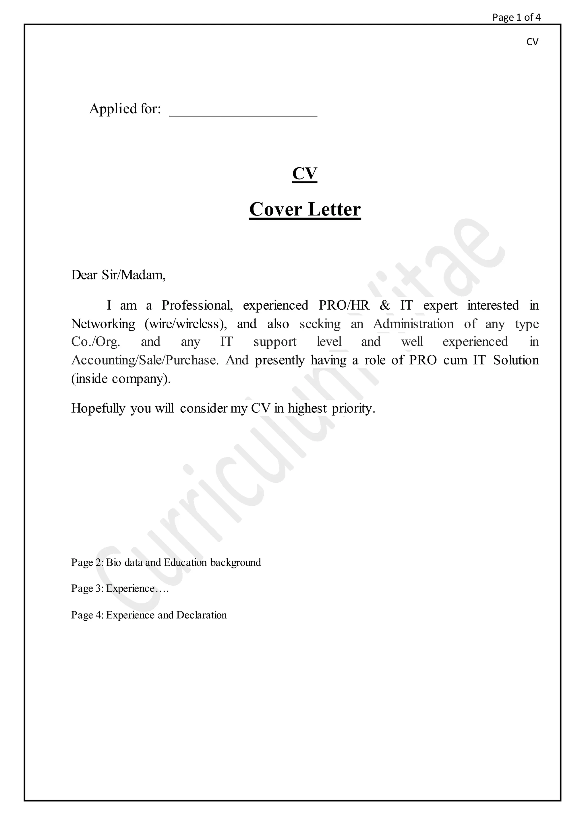 IbrahimS- PR&IT-cv2016 | PDF