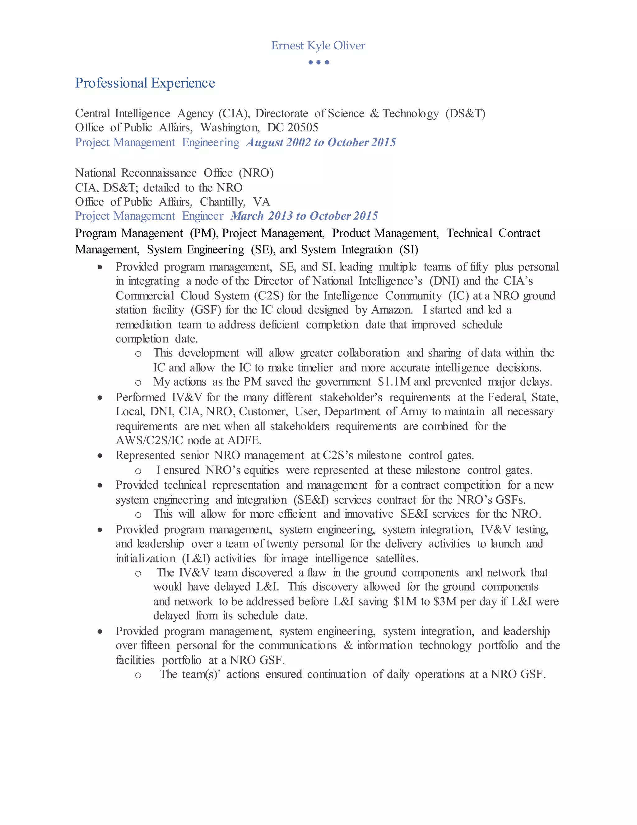 Ernest Kyle Oliver Resume Final | DOCX
