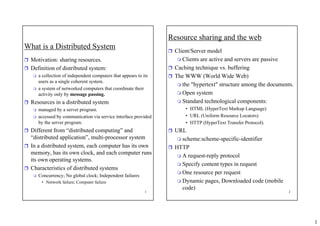 Distributed systems short notes module 1 | PPT