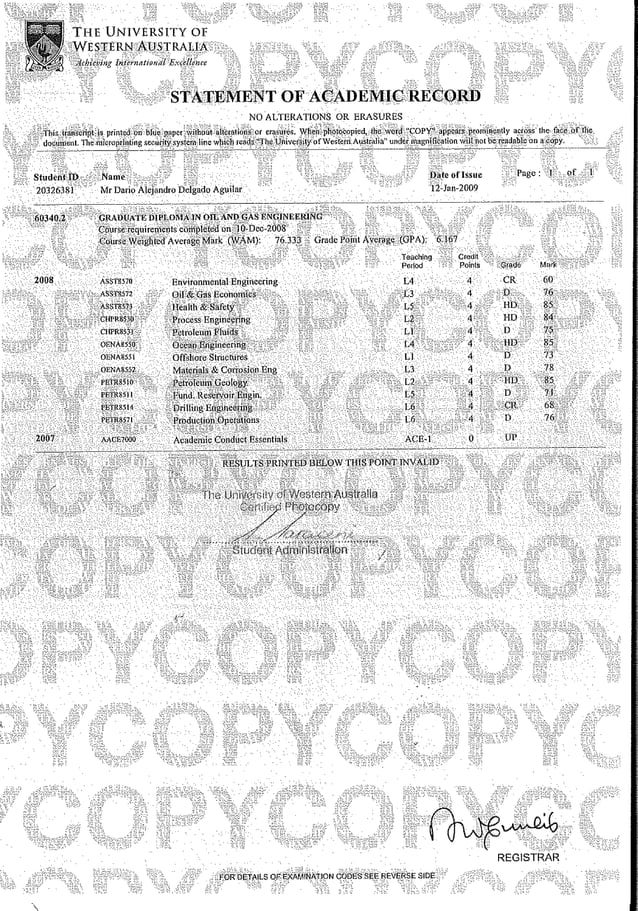 UWA Transcripts | PDF