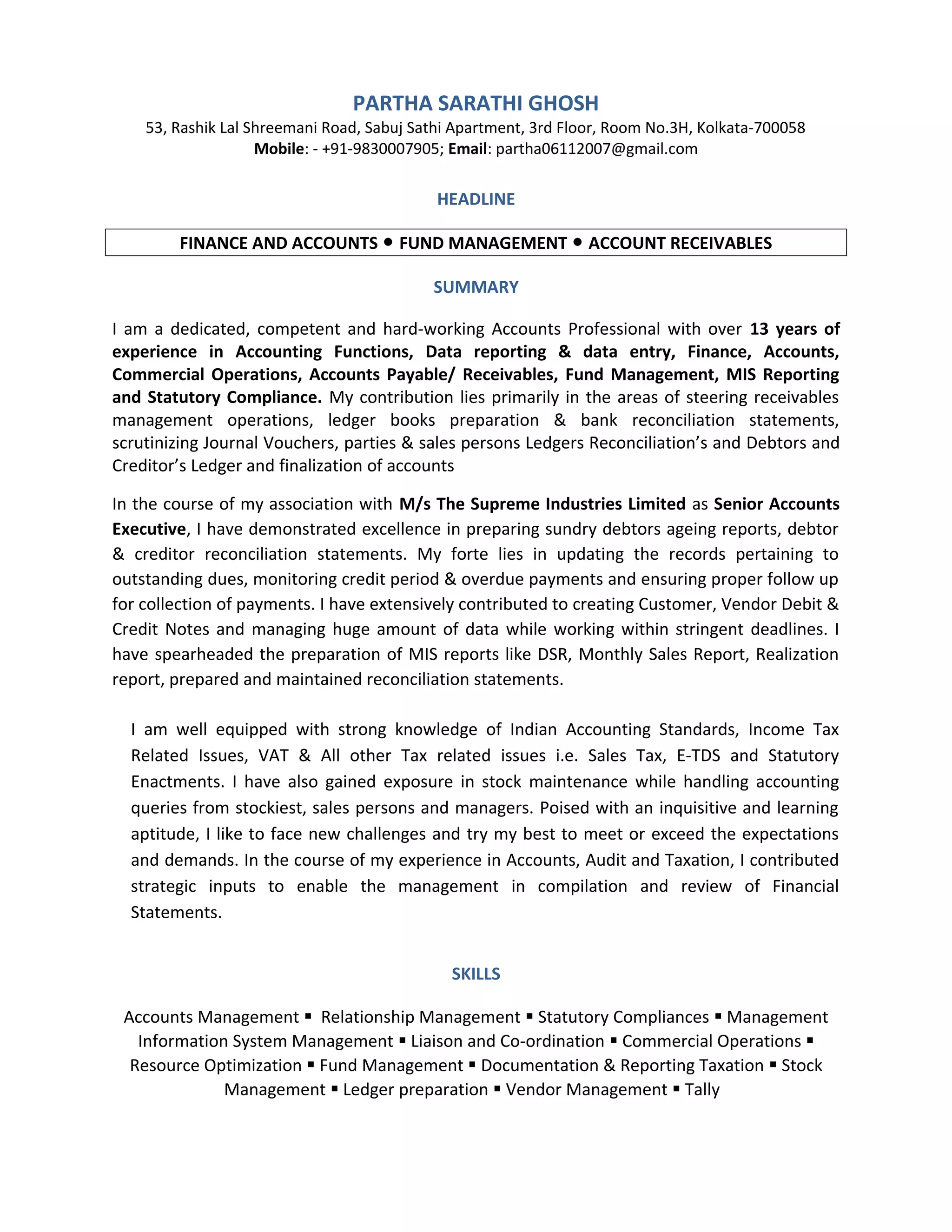 PARTHA SARATHI GHOSH | DOC