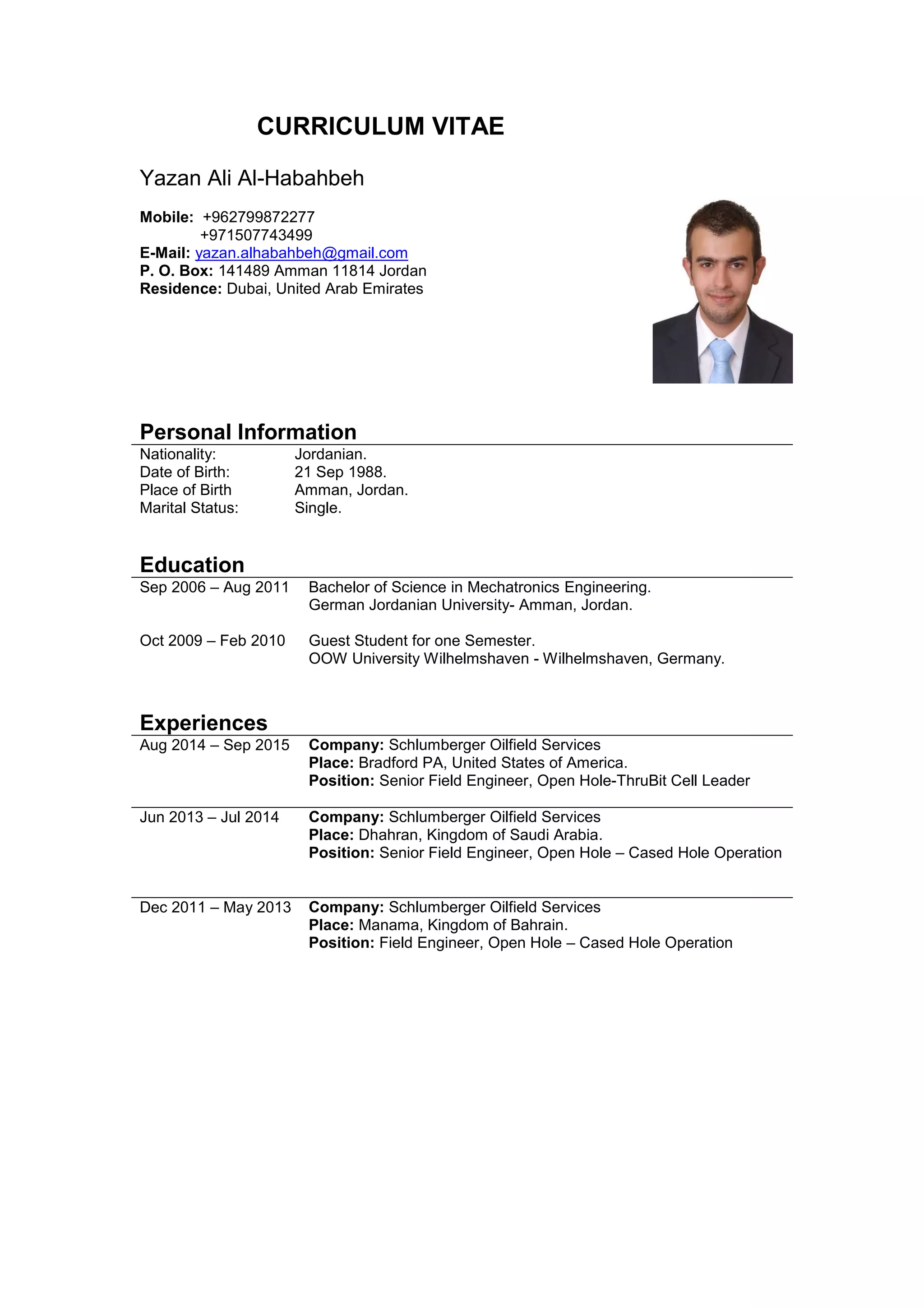 Yazan_Al-Habahbeh C.V | PDF