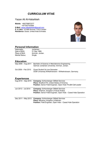 Yazan_Al-Habahbeh C.V | PDF
