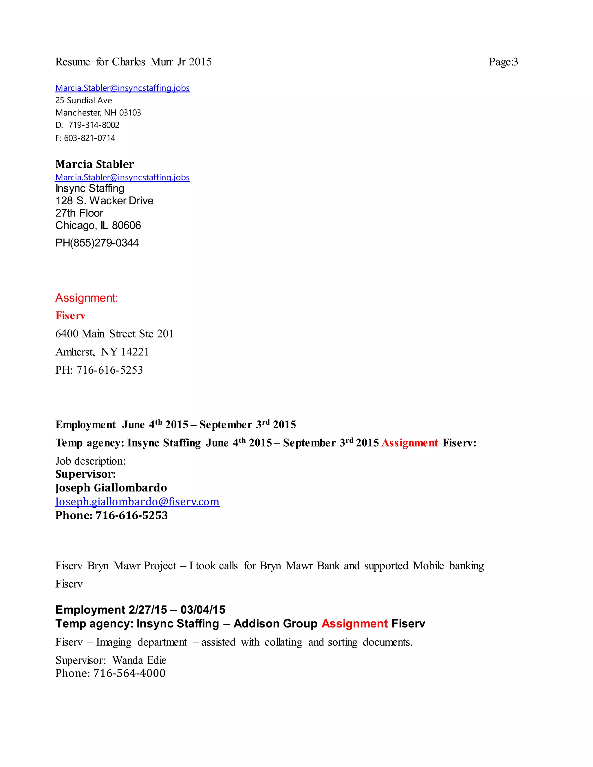 Updated Rev August 2016 including charities Charles Murr Jr | PDF