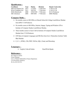 Idrees CV | PDF