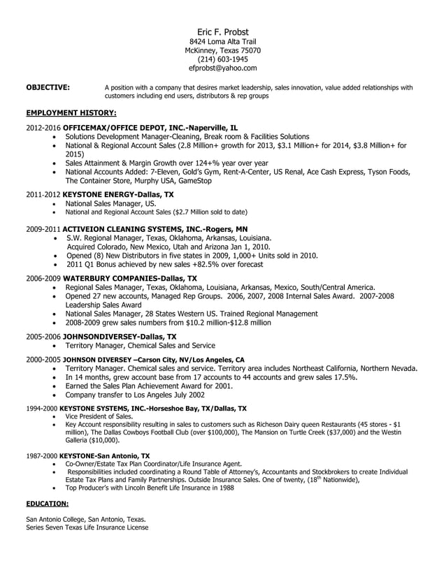Eric Probst Resume-2016 | PDF