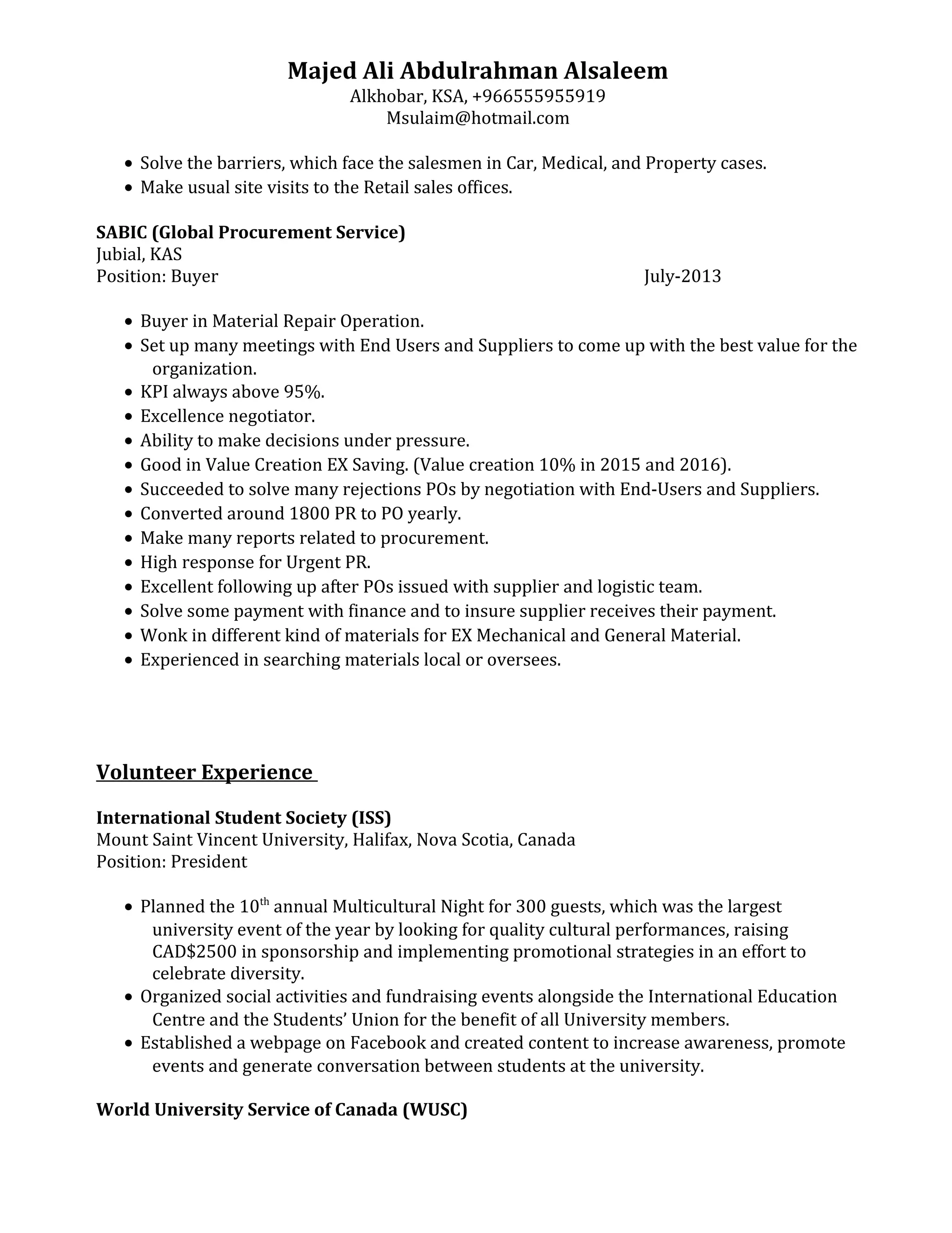 CV(Resume)Majed | DOC