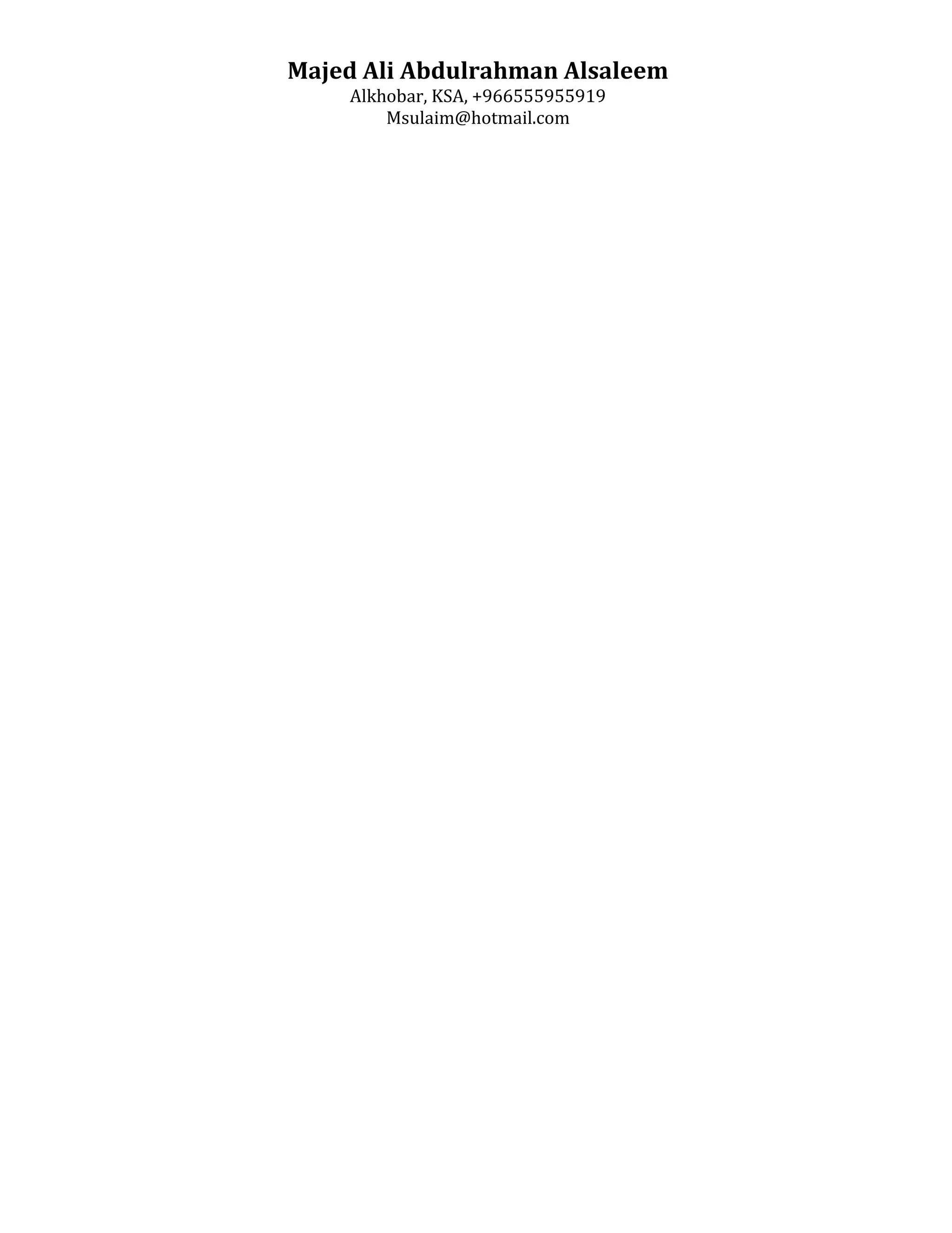 CV(Resume)Majed | DOC