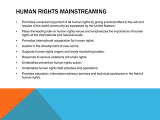 Reason for separate two units (human rights unit and Protection Unit ...