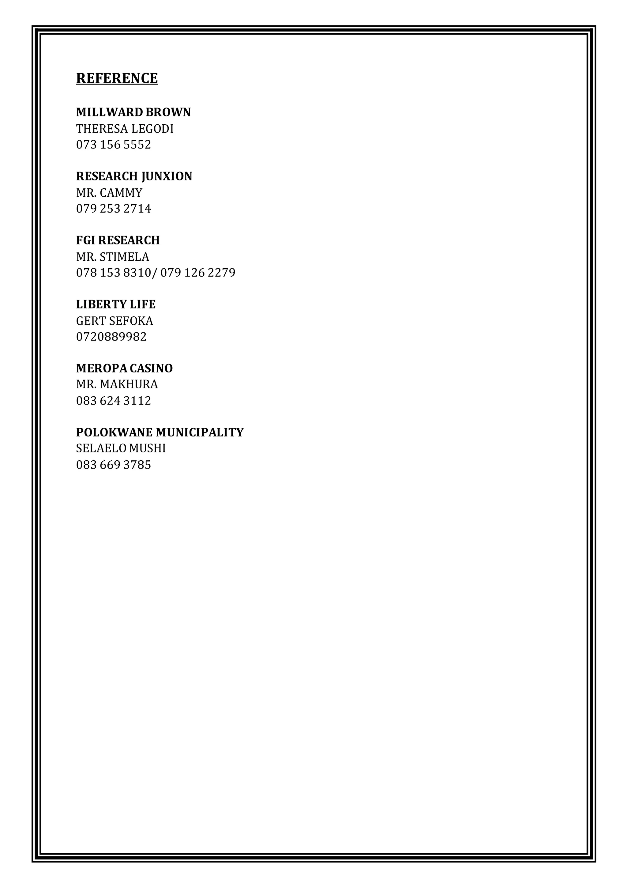 TEBOGO MONYELA CV | PDF