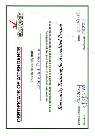 MAF Certificate 27 9 11 | PDF