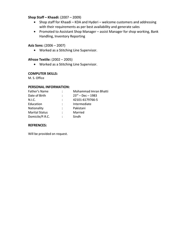 CV - Shahbaz (1) | PDF