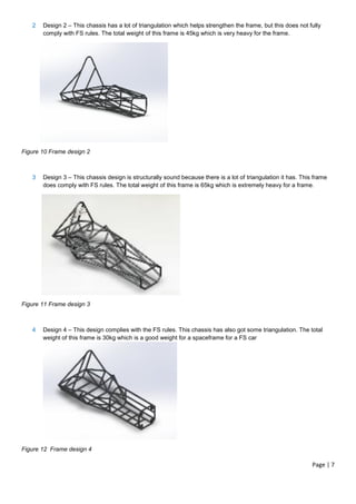 3rd Year Formula Student Frame Project Report | PDF