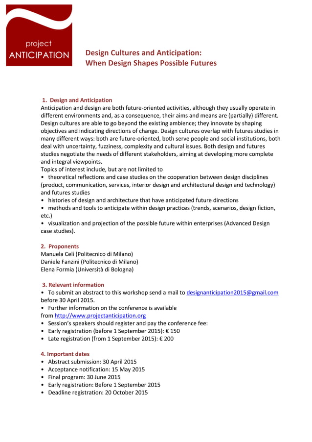 Design Cultures and Anticipation | PDF