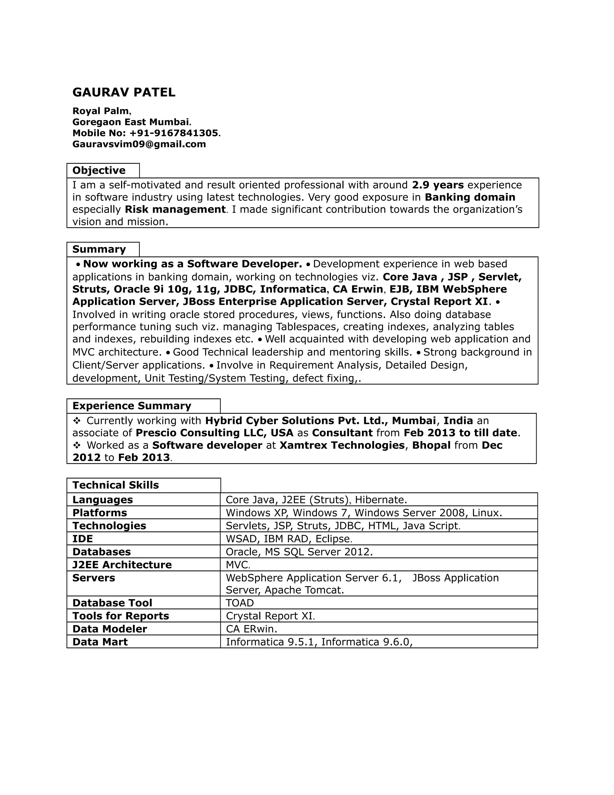 Gaurav _Java_Resume 2-6yrs | PDF