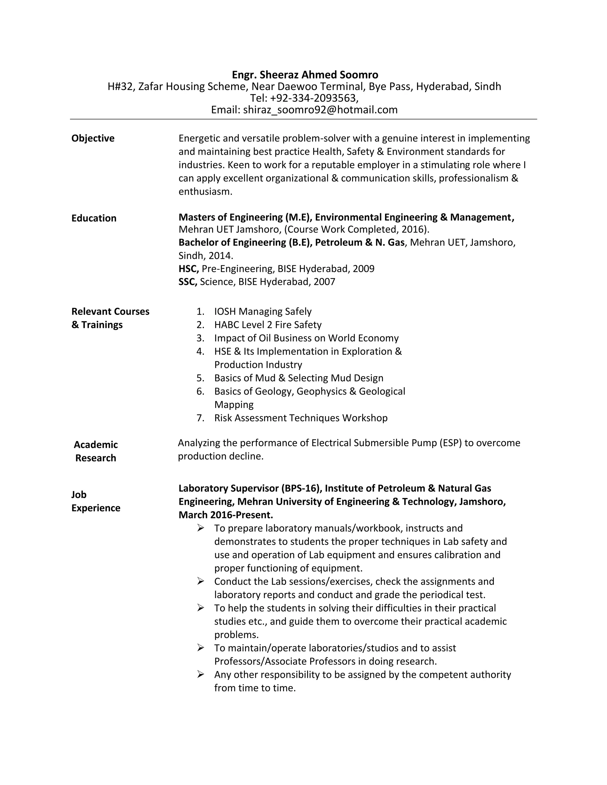 CV | PDF | Civil Engineering Industry | Industries