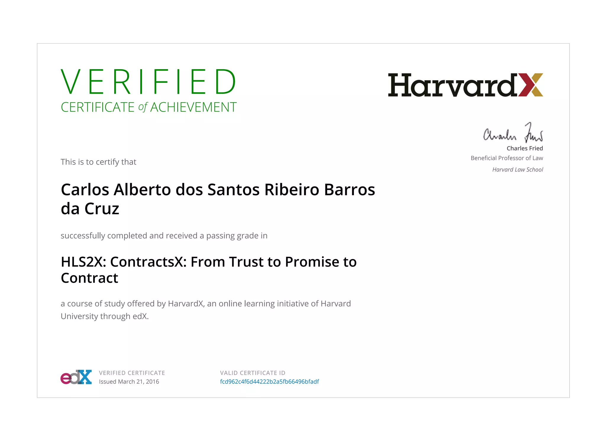HarvardX HLS2X Certificate _ edX | PDF | Education