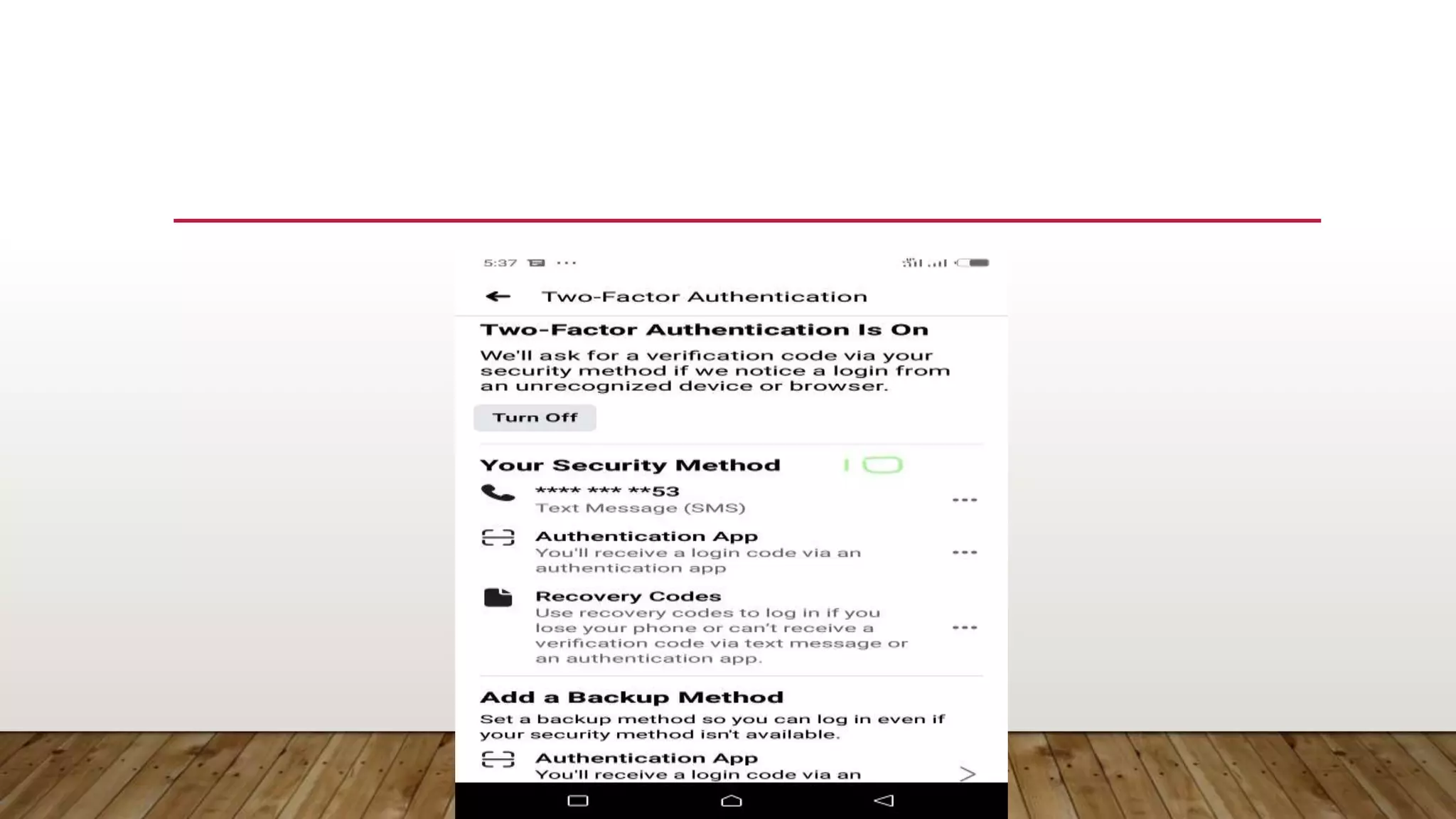 Enabling 2 factor authentication on Facebook | PPTX