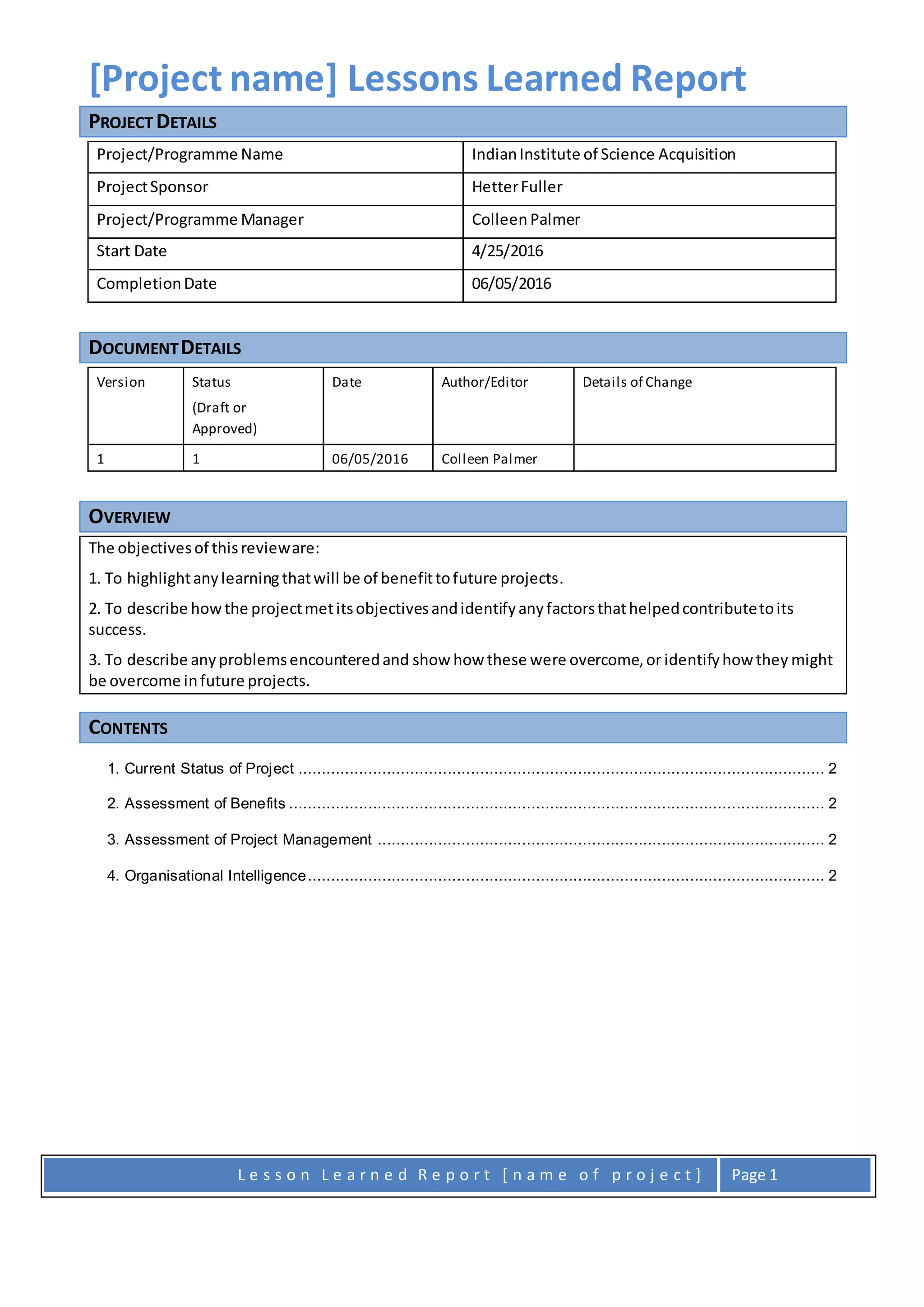 lessons-learned-report | DOCX