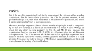 ACTIONABLE CLAIMS in Property Law (Unit-1) | PDF