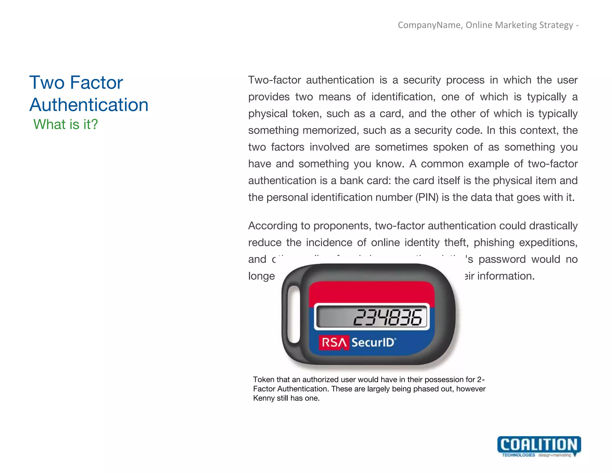 2 factor authentication presentation | PPTX