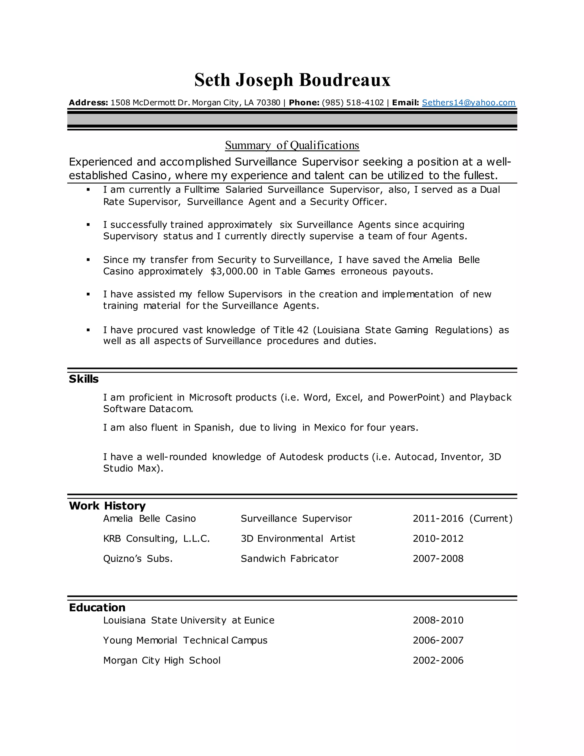 Seth Joseph Boudreaux- Resume | DOCX