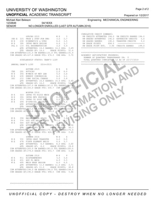 UWUnofficialTranscript | PDF