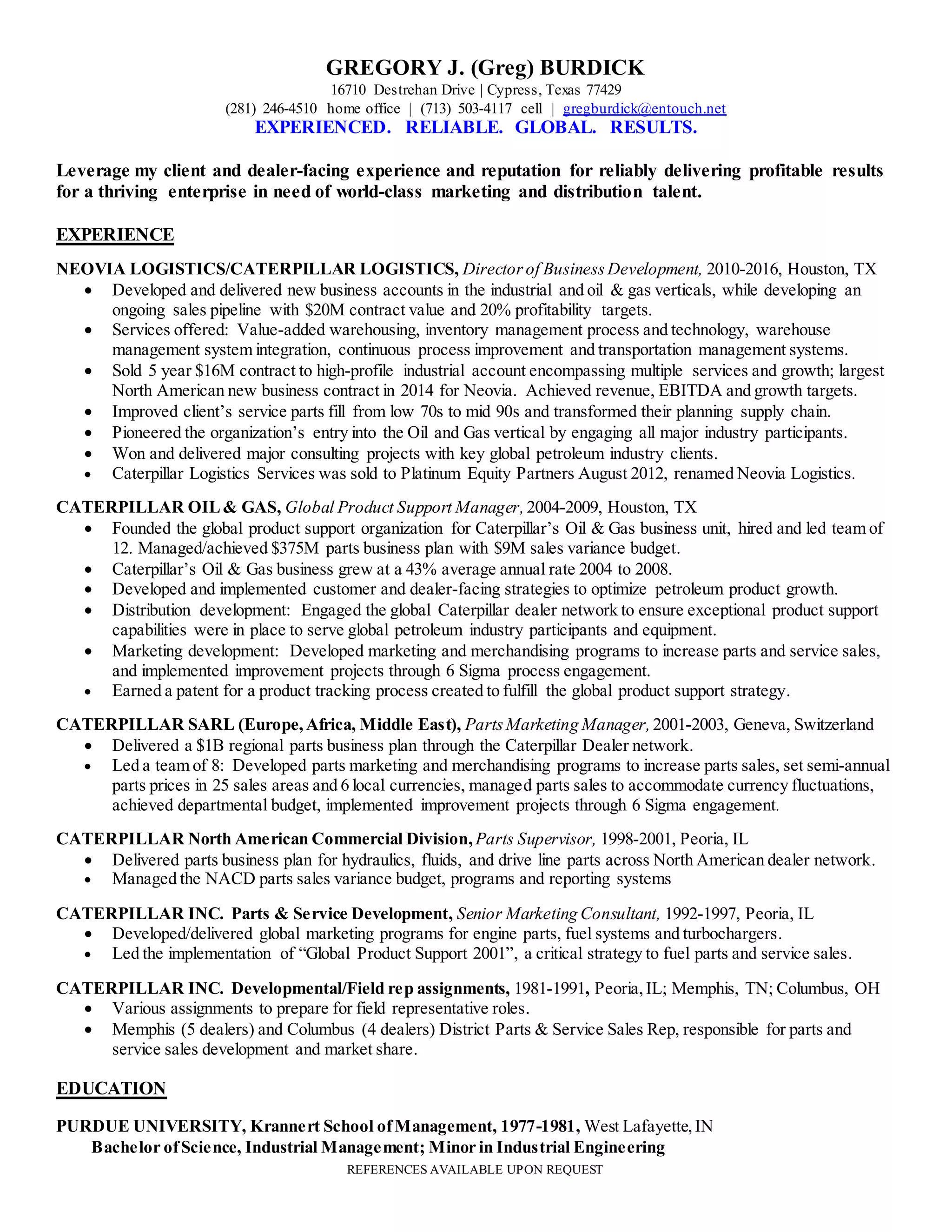 Gregory Burdick Resume Feb 2016 v2 | DOCX