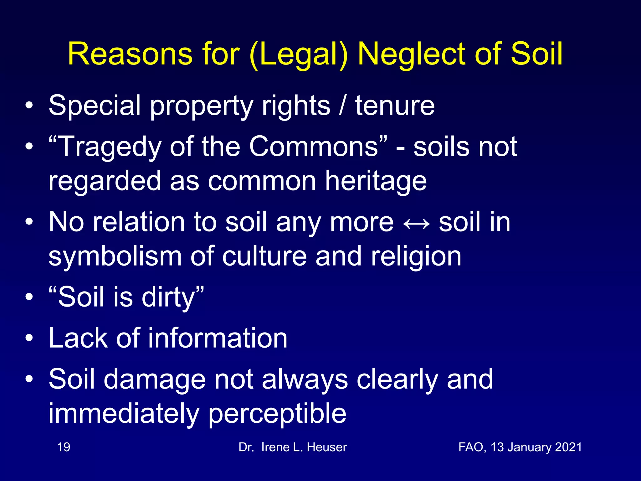 The importance of Soil Awareness for developing Soil Protection Law | PPT