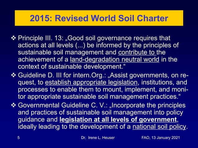 The importance of Soil Awareness for developing Soil Protection Law ...