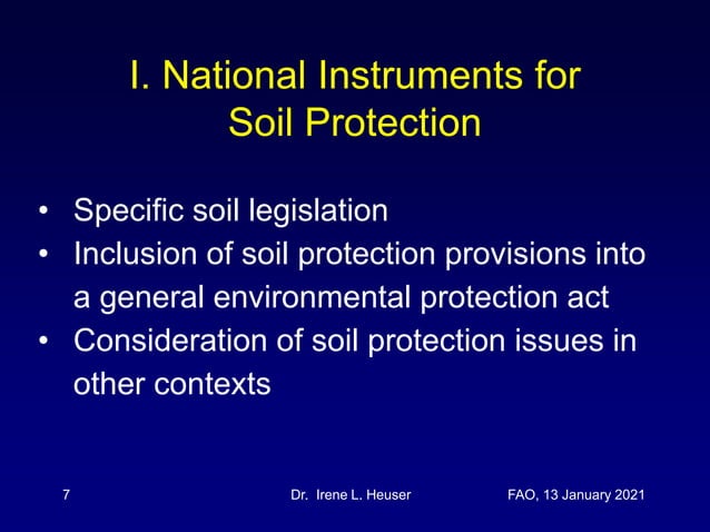 The importance of Soil Awareness for developing Soil Protection Law ...