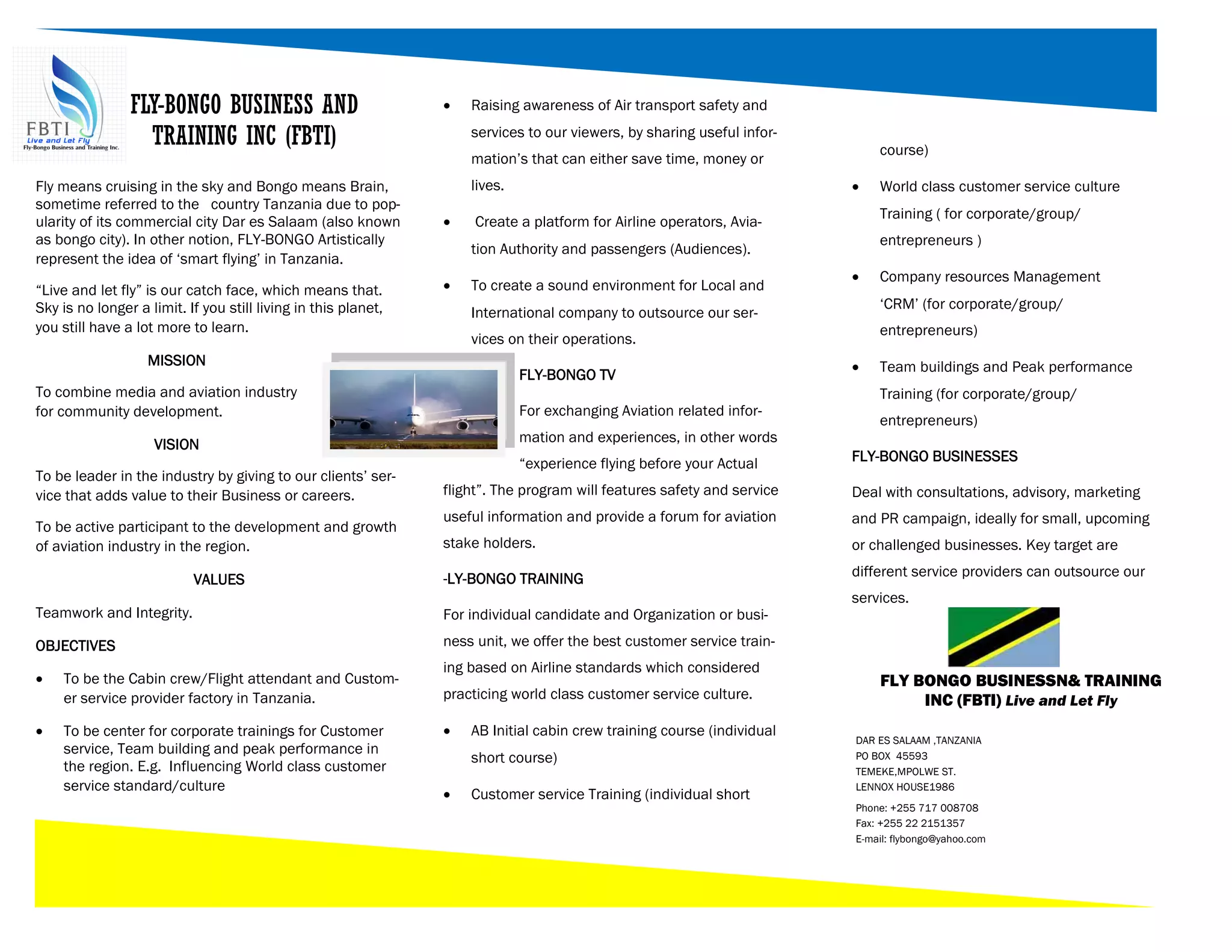 BRONCHURE FBTI | PPT