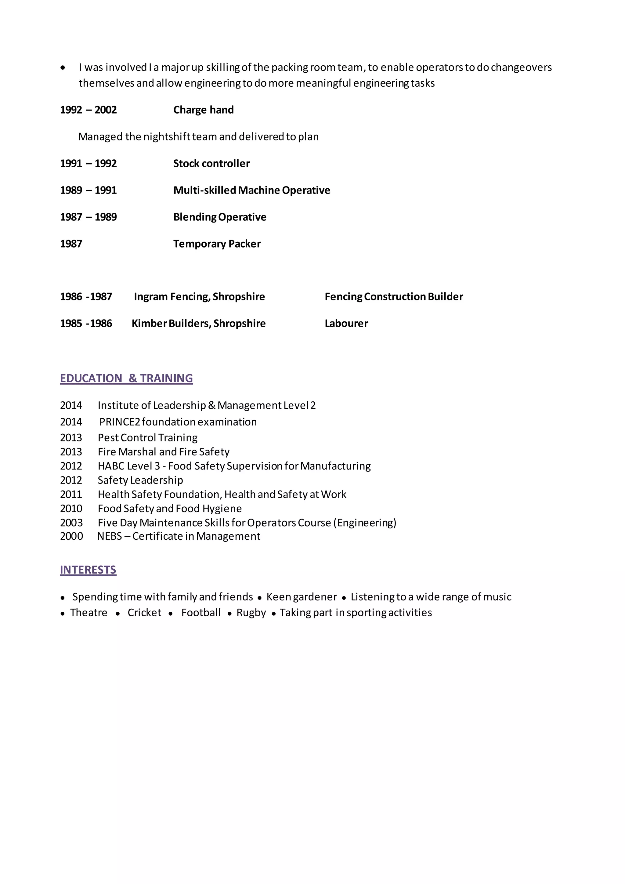 CV Bryan Wall july 2015 | DOCX | Business | Business and Finance