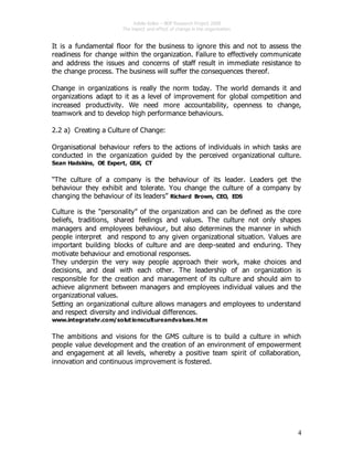 research project - organizational change | DOCX