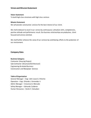 JLGV Construction Company Profile updated 02022015 | DOCX