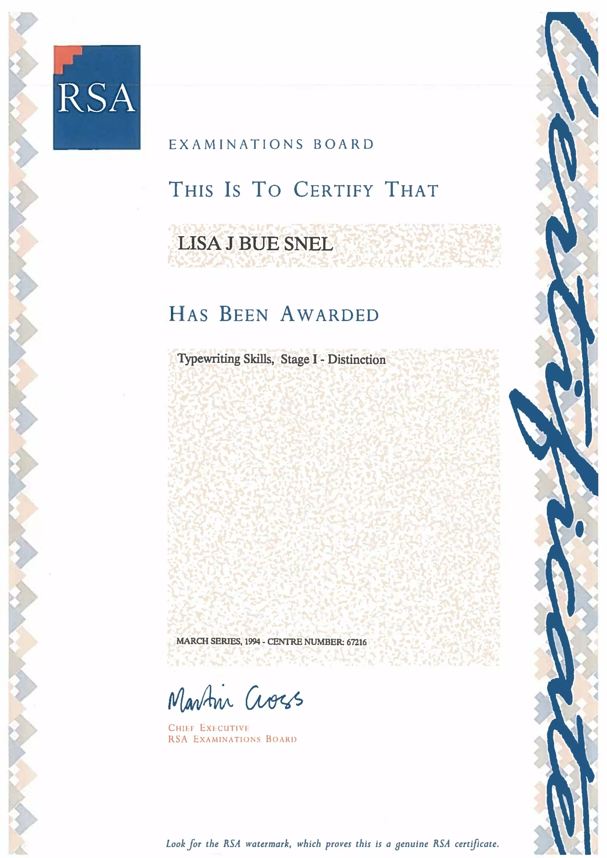 Certificate - Typing | PDF