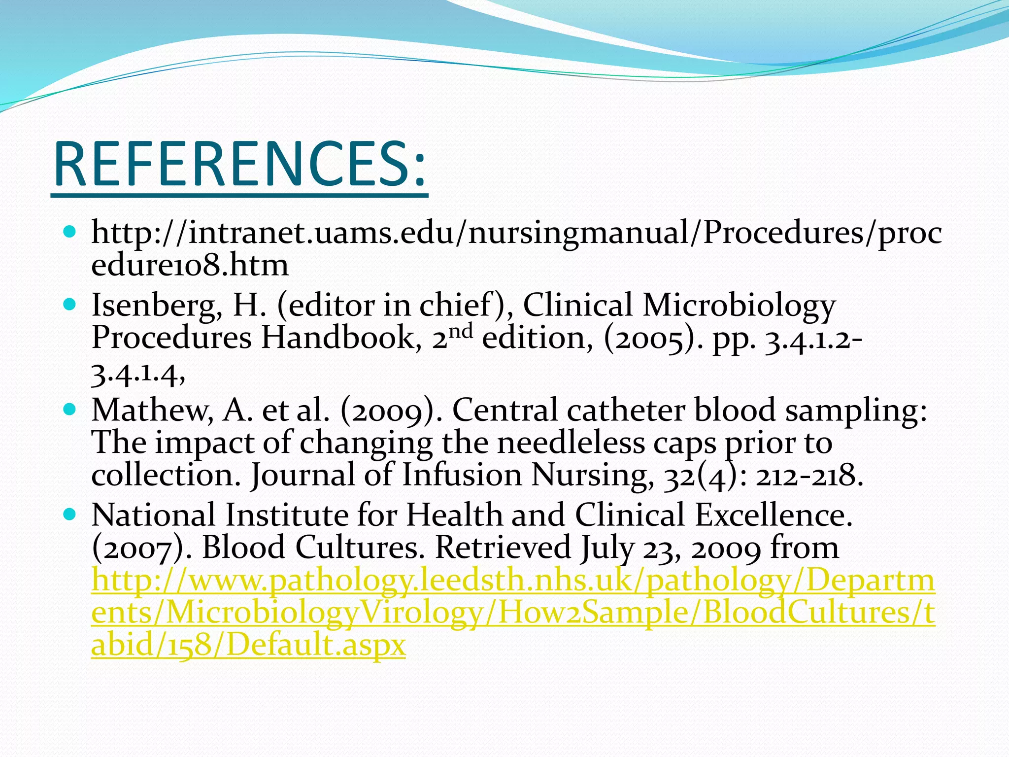 Blood Culture Procedure for CVL PP | PPTX